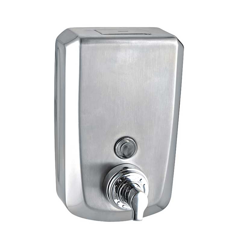 Wall Mounted Push-Button Foam Soap Dispenser 1.2L In Public Washroom ...