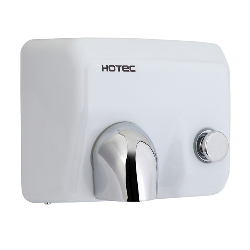 Hiflow Plus Push Button White Hand Dryer In Public Washroom & Bathroom ...