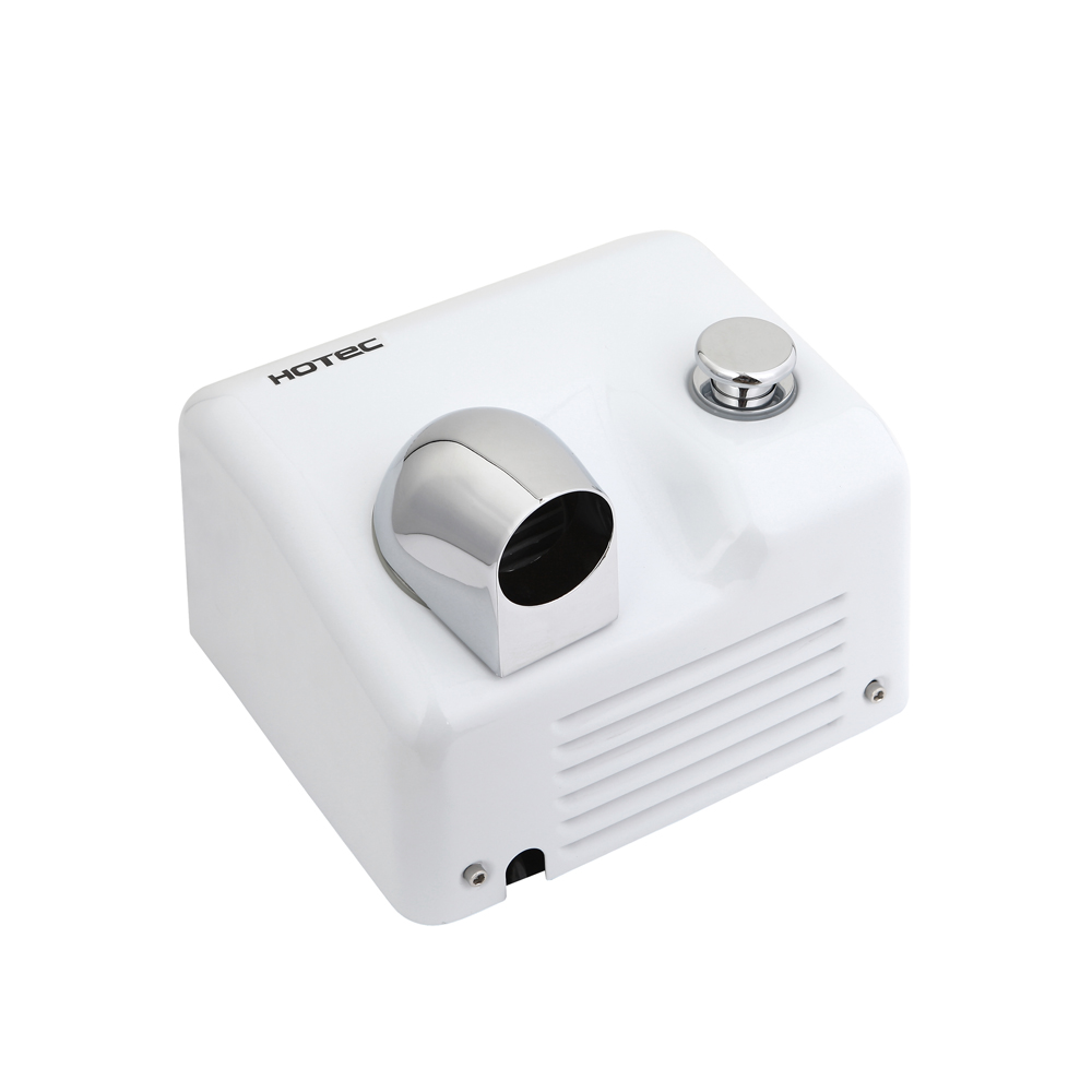 Hiflow Plus Push Button White Hand Dryer In Public Washroom & Bathroom ...