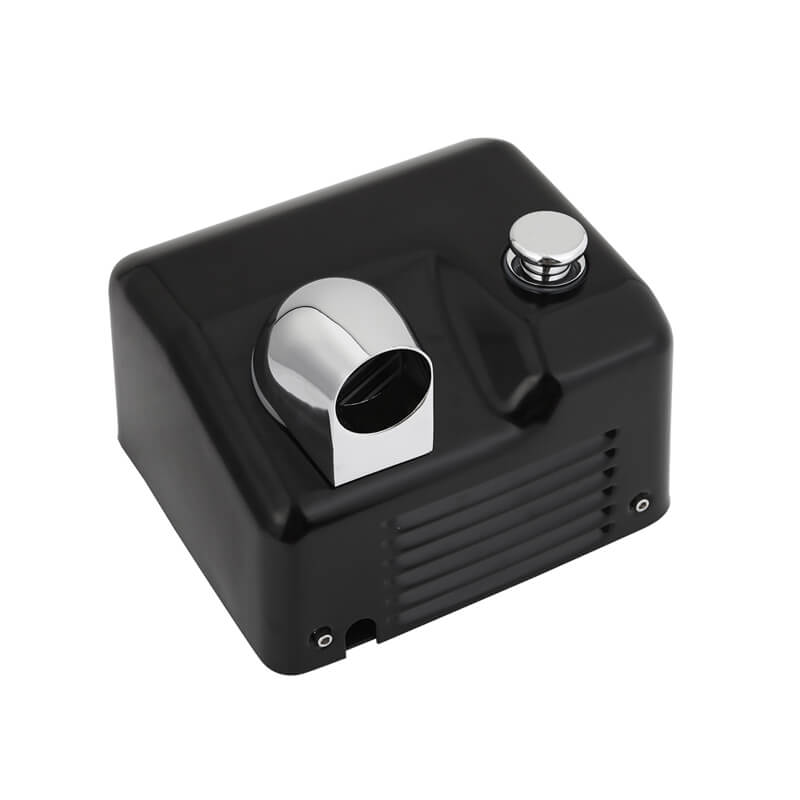 Hiflow Plus Push Button Black Hand Dryer In Public Washroom & Bathroom ...