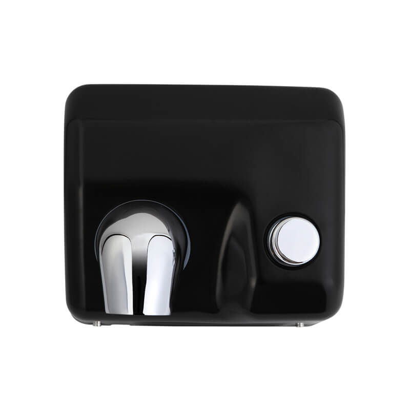Hiflow Plus Push Button Black Hand Dryer In Public Washroom & Bathroom ...