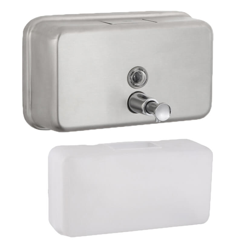 Horizontal Square Liquid Soap Dispenser 1.1L In Public Washroom ...